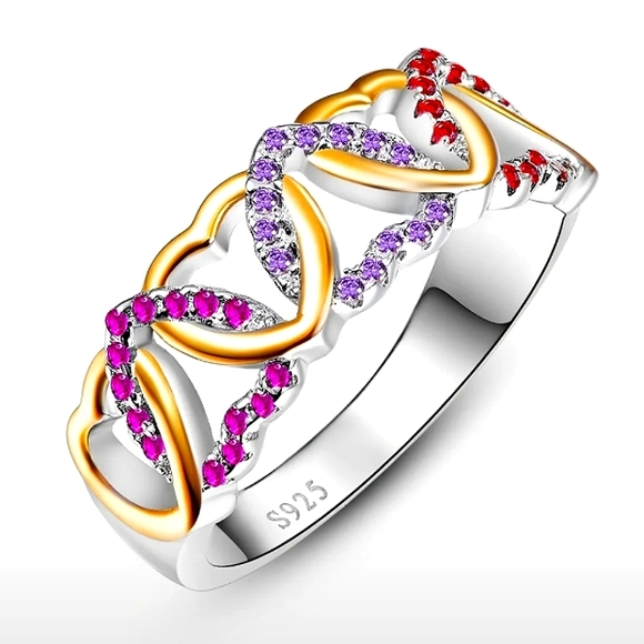Bee You Boutique | Jewelry | S925 Solid Sterling Silver Infinity Heart Band | Poshmark